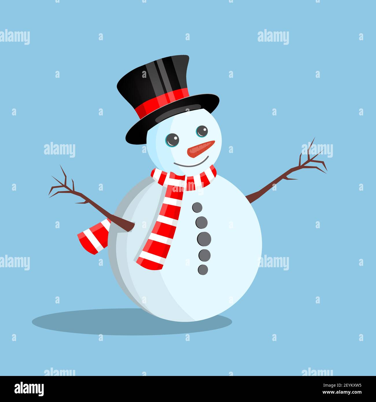Snowman waving Stock Vector Images - Alamy