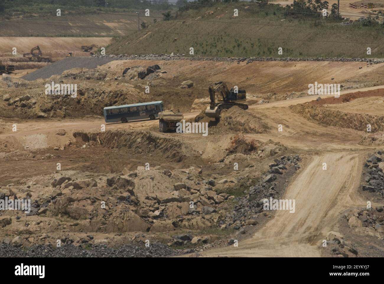 View of the the construction site of Belo Monte hydroelectric, in Xingu ...