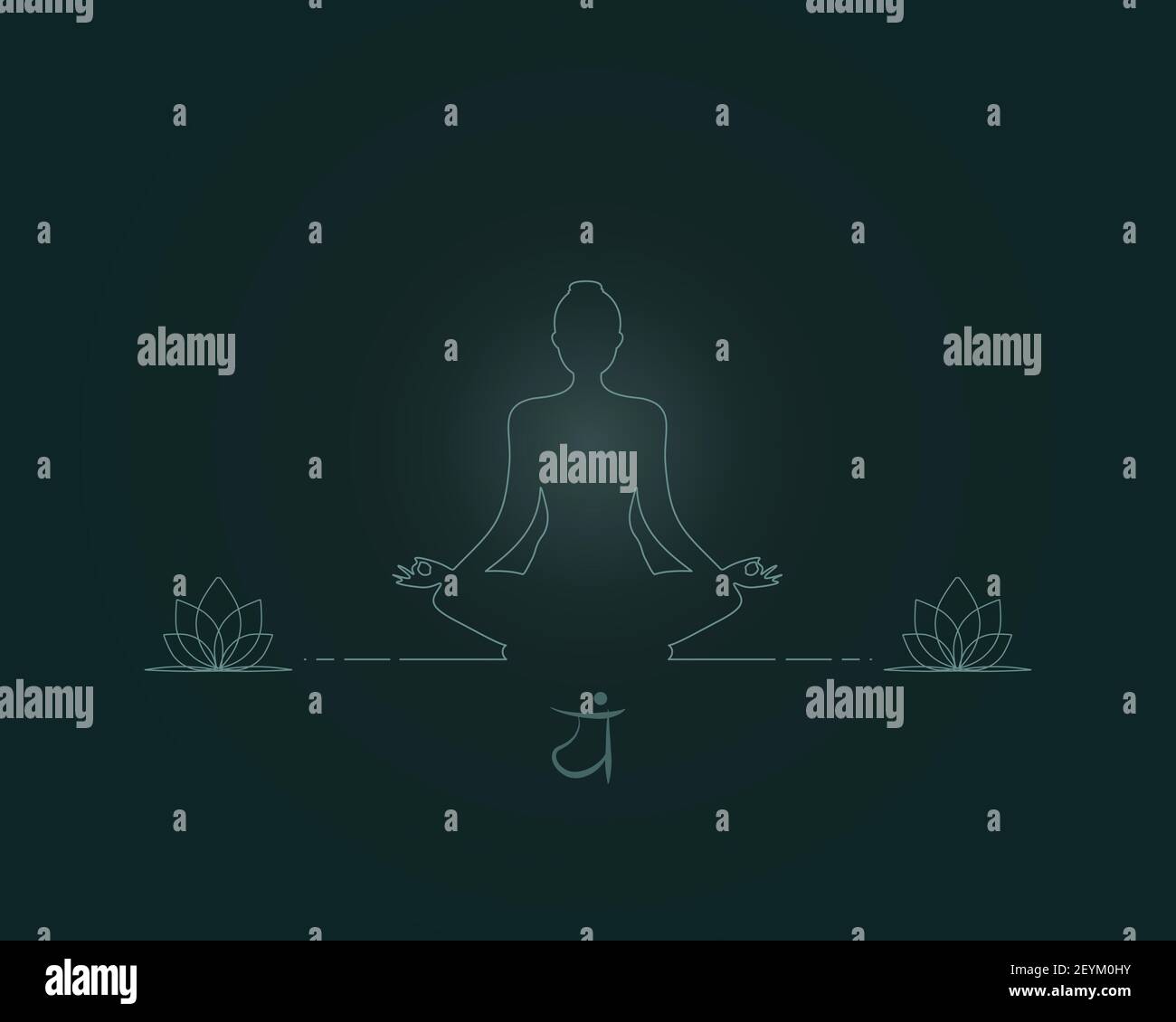 yoga position silhouette in contrasting sun, Heart chakra Stock Photo ...