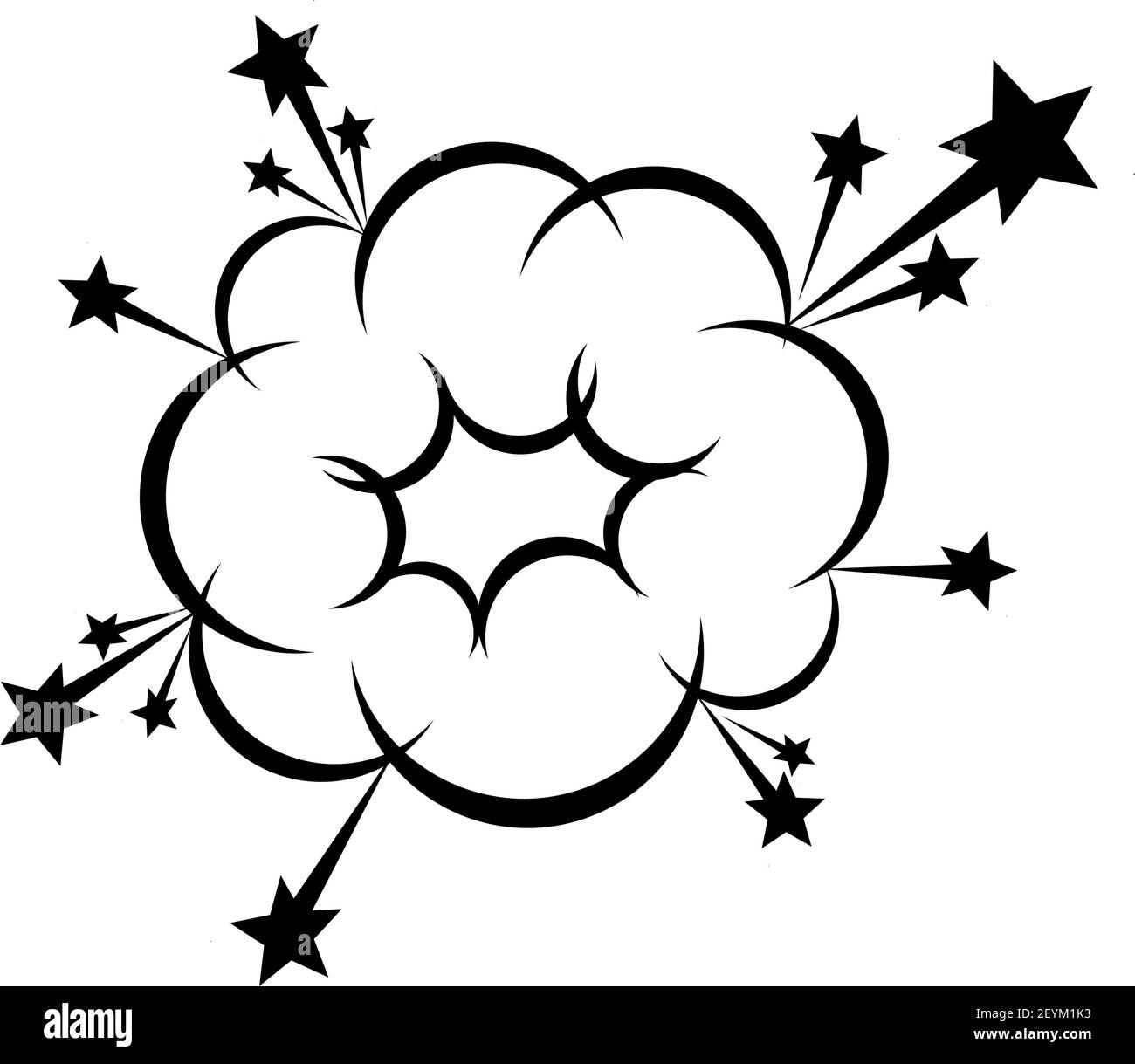 Burst explosion isolated comic clouds. Vector cartoon bomb burst, bang ...