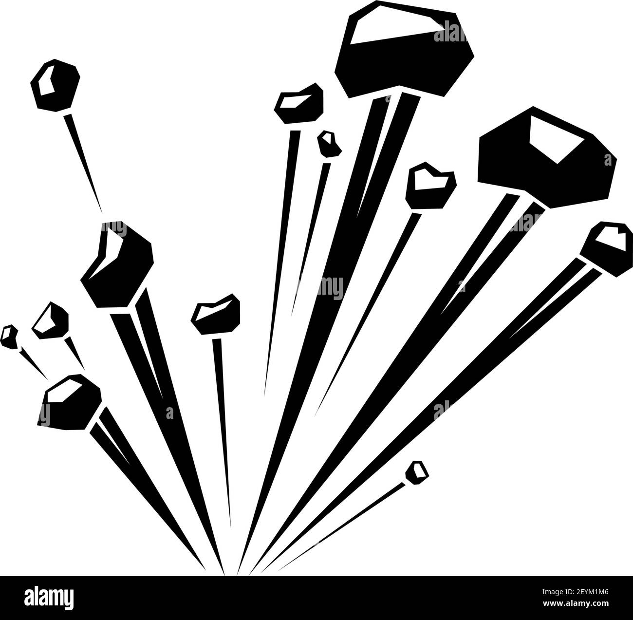 Burst explosion isolated comic clouds. Vector cartoon bomb burst, bang ...