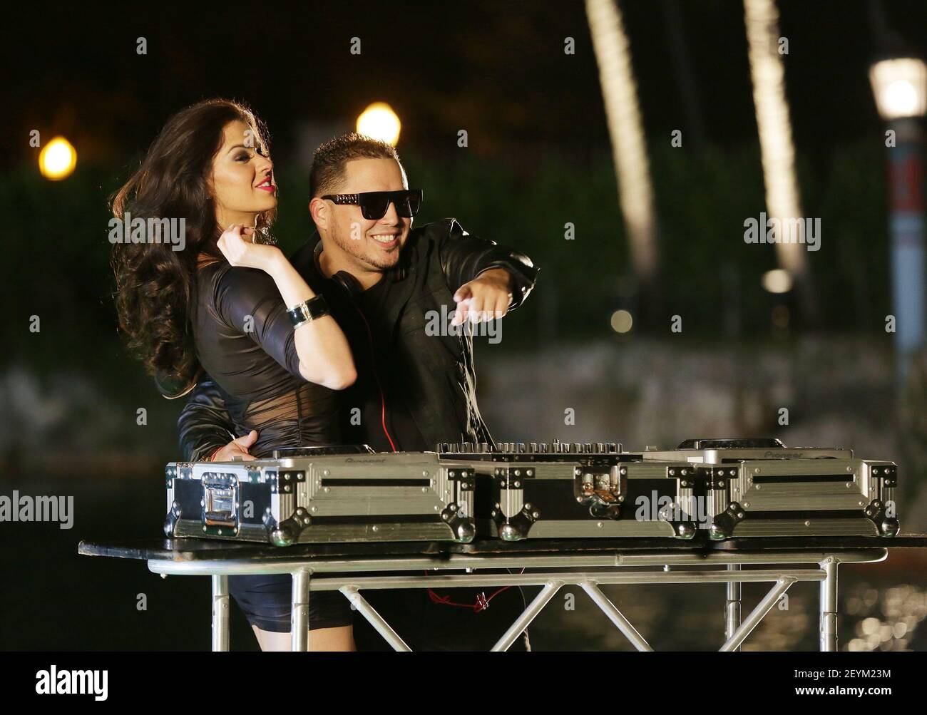 DJ Chino during Elvis Crespo Behind the scene filming of his new video ...