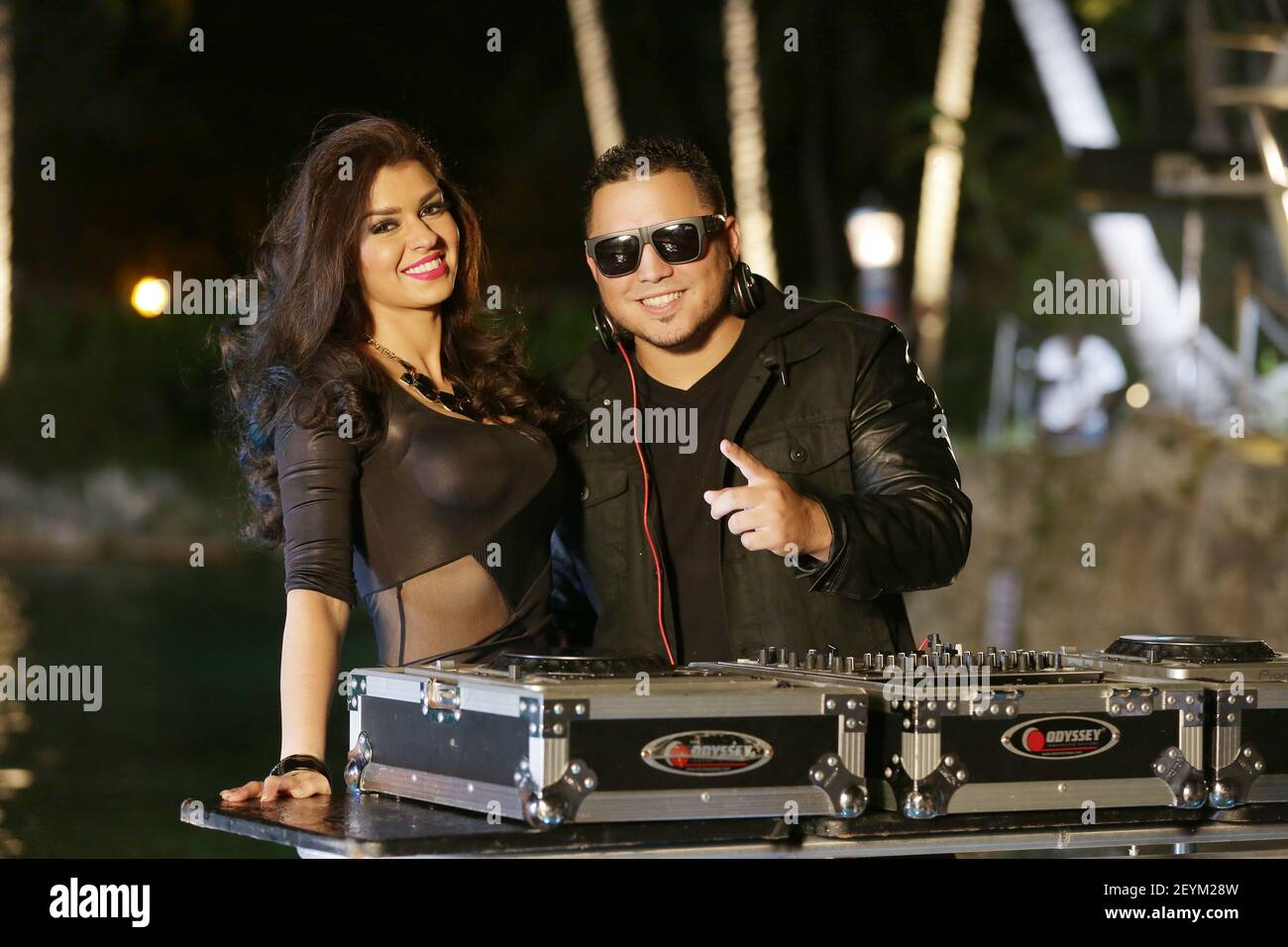 DJ Chino during Elvis Crespo Behind the scene filming of his new video ...
