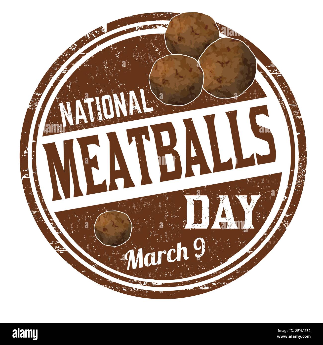 National meatballs day grunge rubber stamp on white background, vector ...