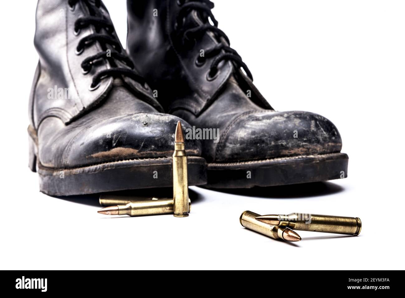 Army Boots and Bullets Stock Photo - Alamy