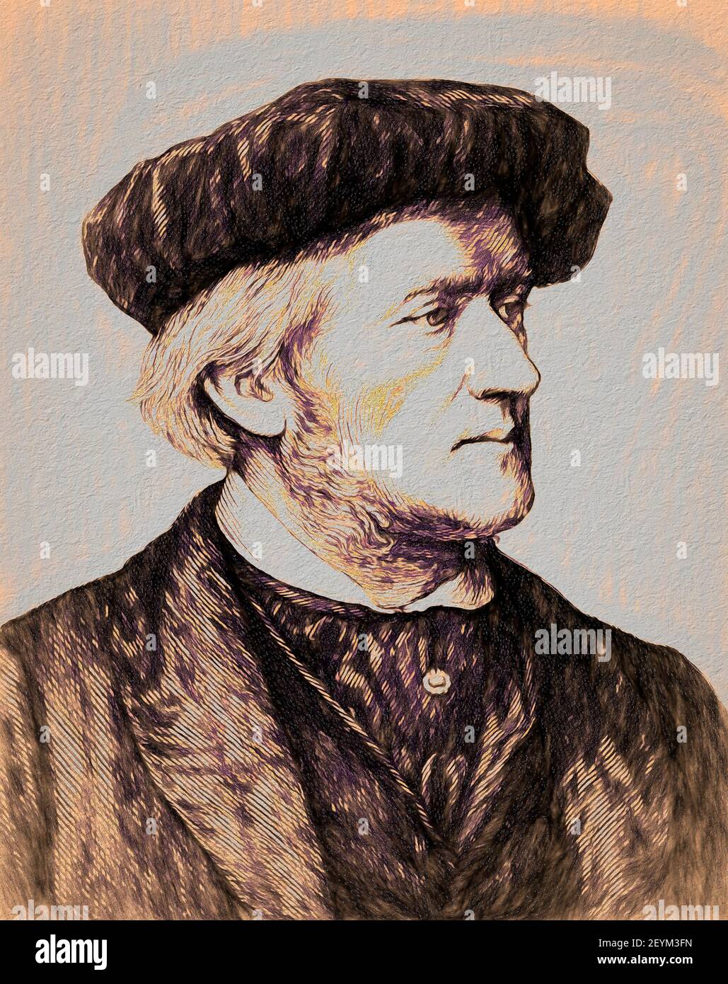 Richard wagner portrait drawing hi-res stock photography and images - Alamy