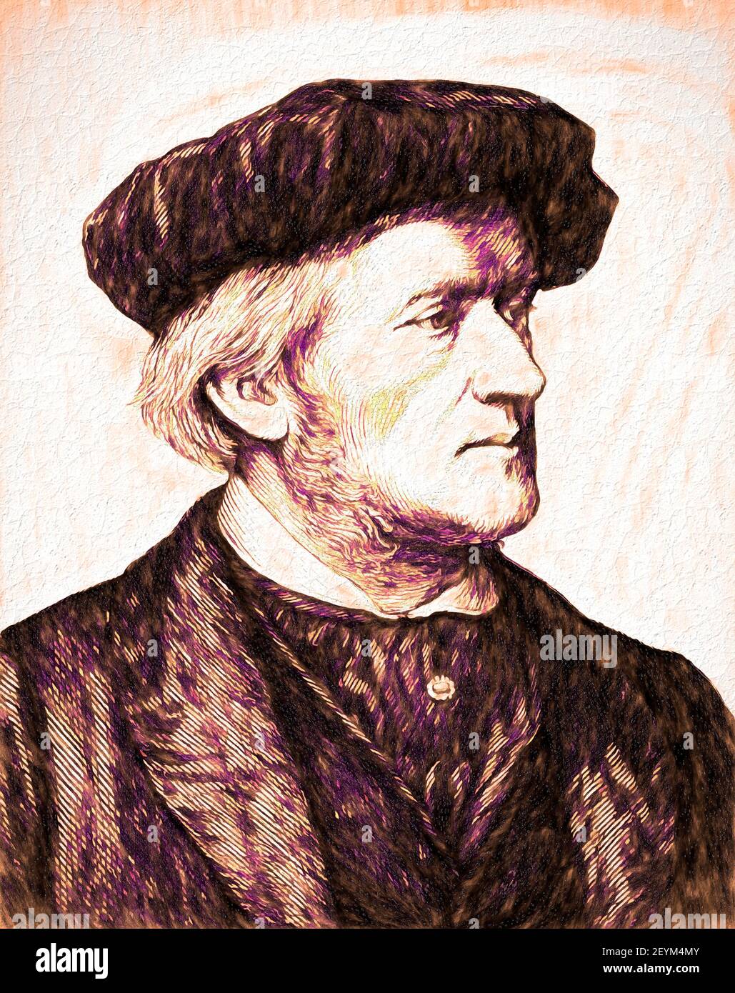 Richard wagner portrait drawing hi-res stock photography and images - Alamy