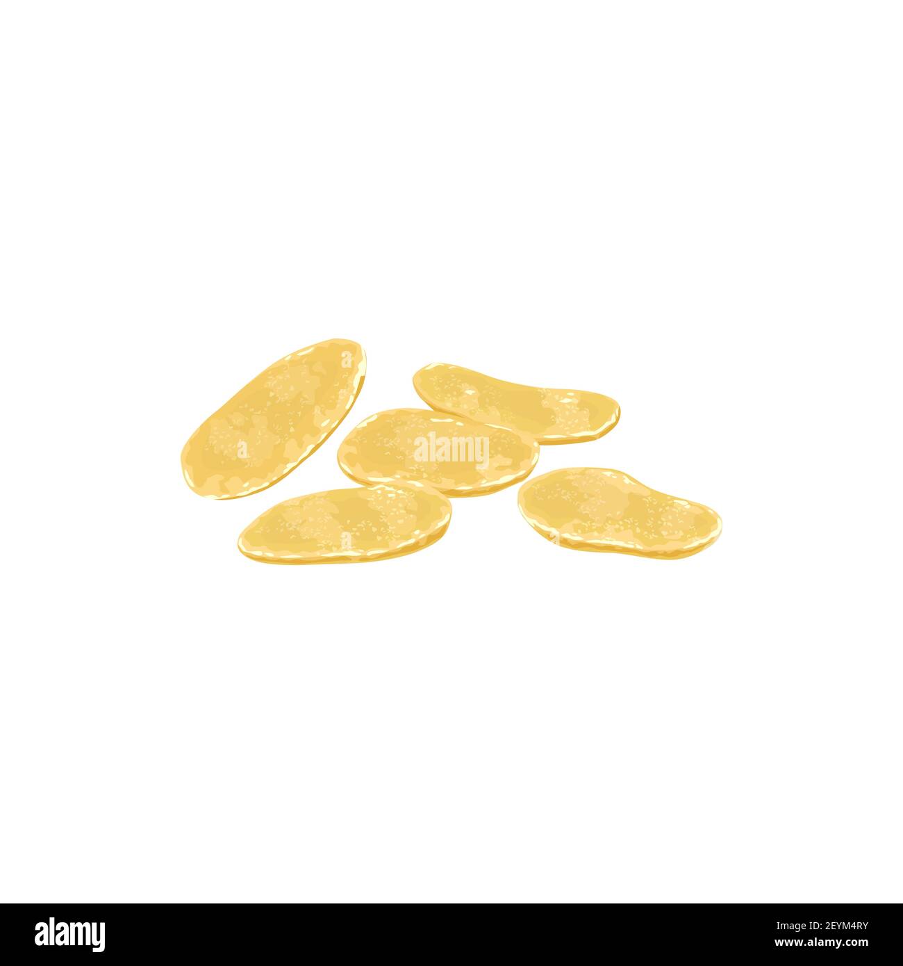 Mango dried fruits, dry food and candied fruit sweets, isolated vector ...