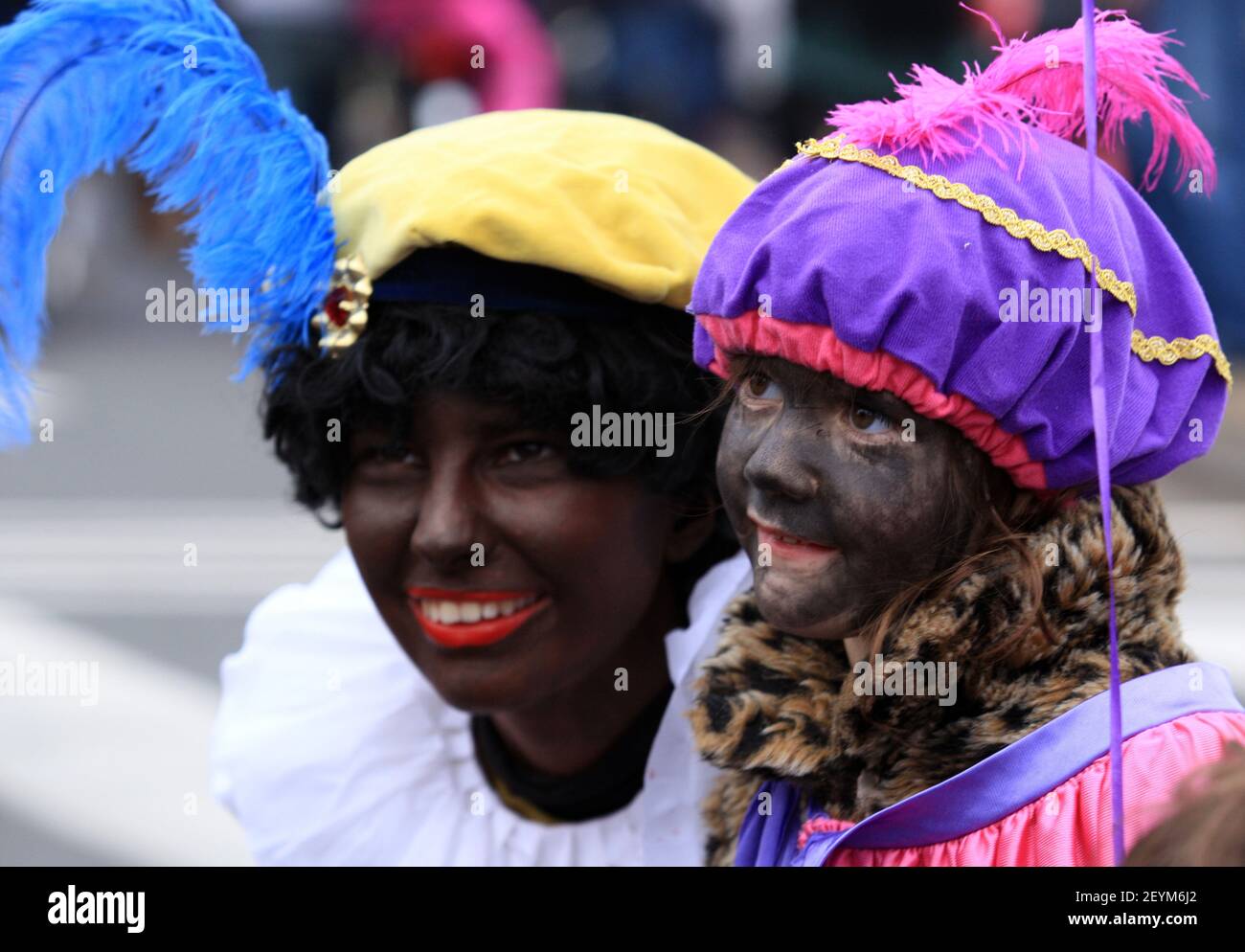 People attends the arrival of Sinterklaas, the Dutch version of Santa ...