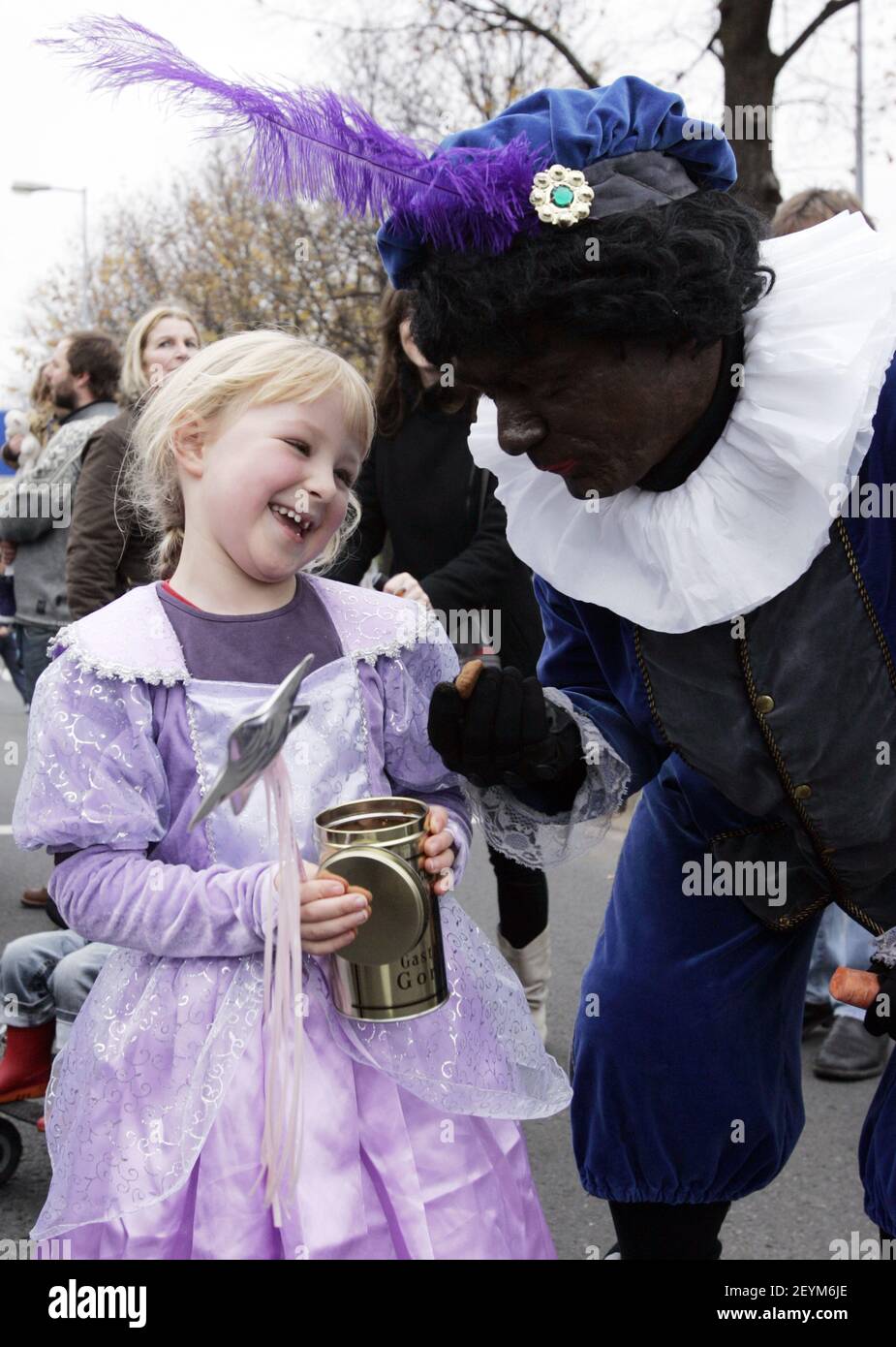 People attends the arrival of Sinterklaas, the Dutch version of Santa ...