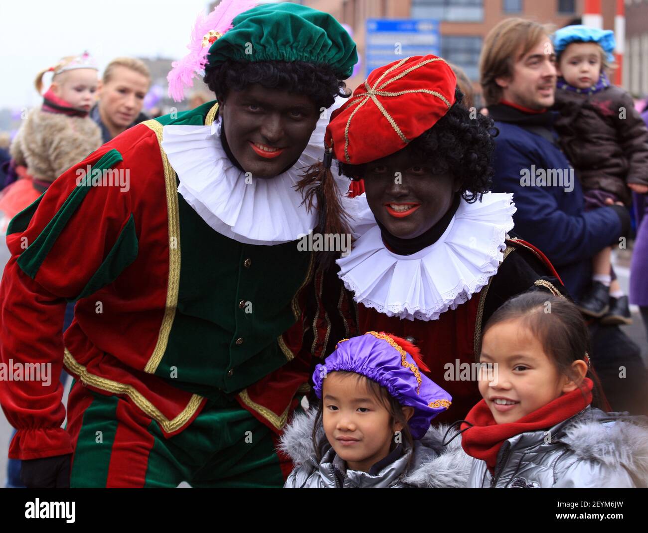 People attends the arrival of Sinterklaas, the Dutch version of Santa ...