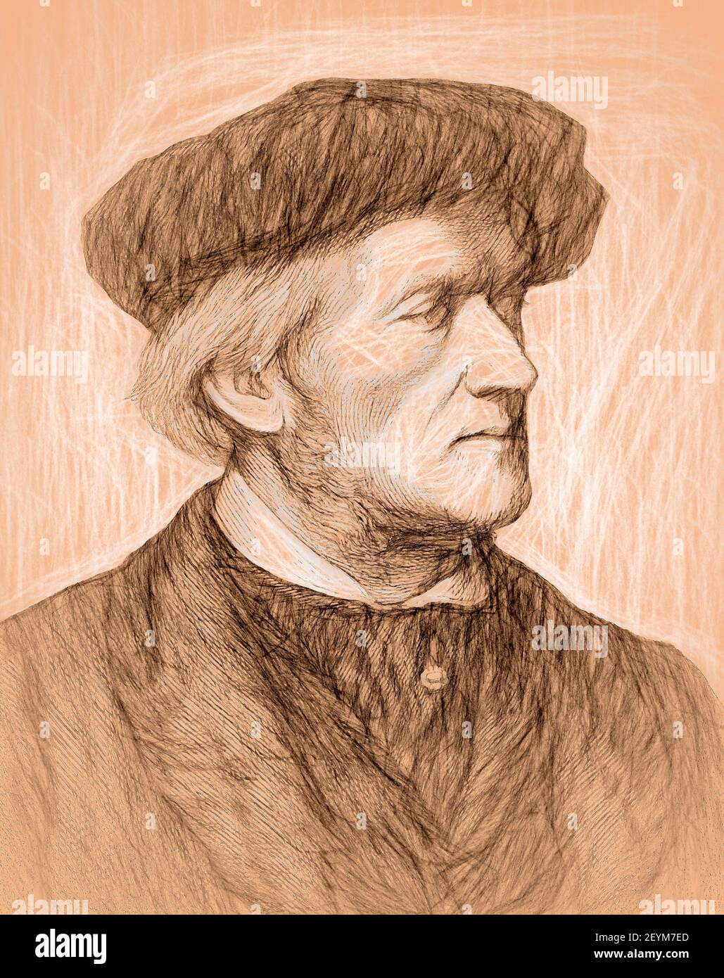 Richard wagner portrait drawing hi-res stock photography and images - Alamy