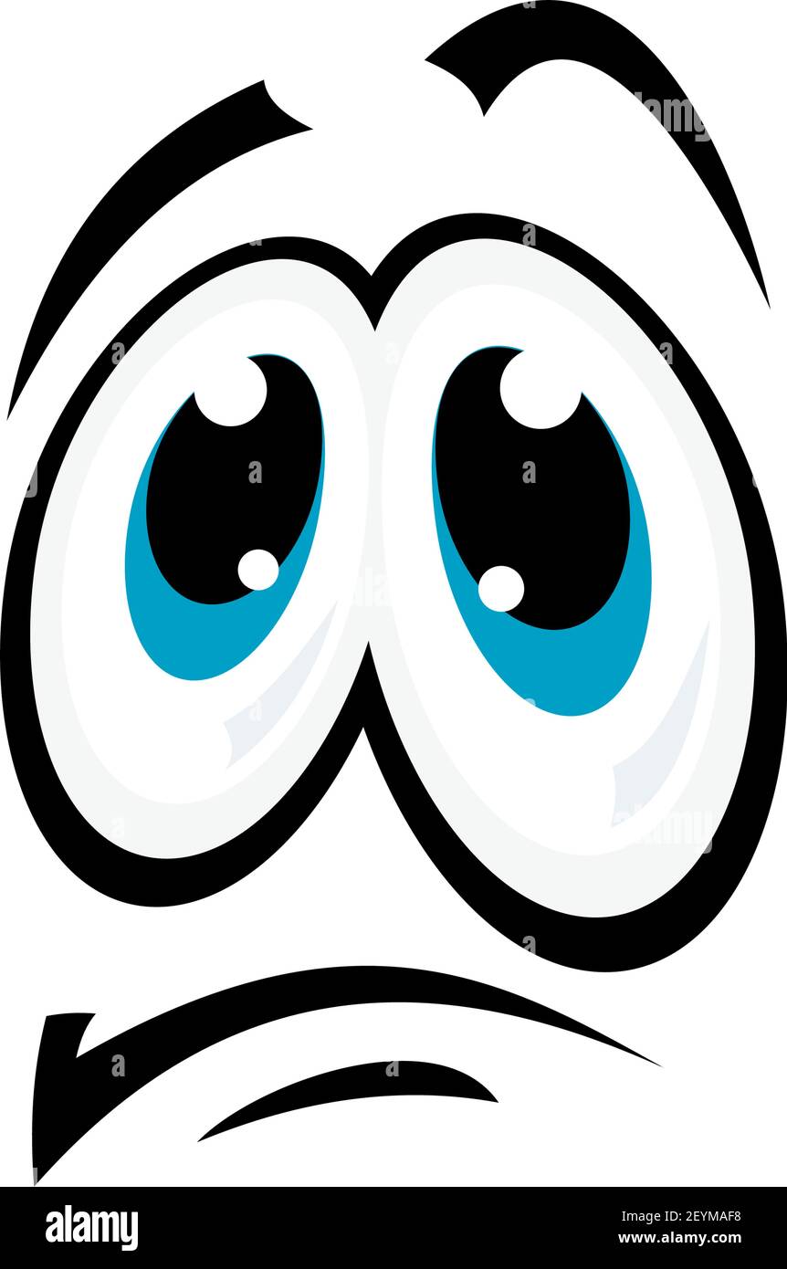 Confused emoji symbol isolated face. Vector dissatisfied emoticon with ...