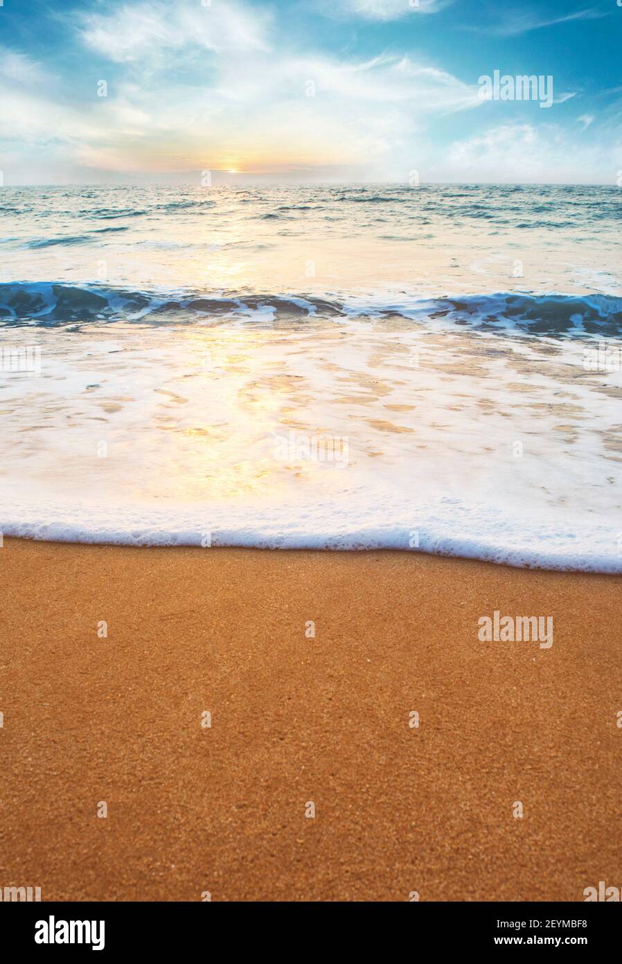 clean Beach and tropical sea landscape Stock Photo - Alamy