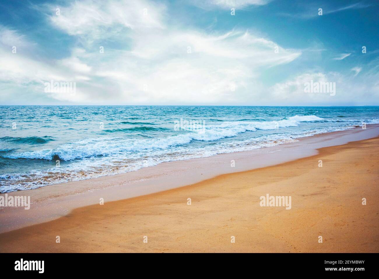 clean Beach and tropical sea landscape Stock Photo - Alamy