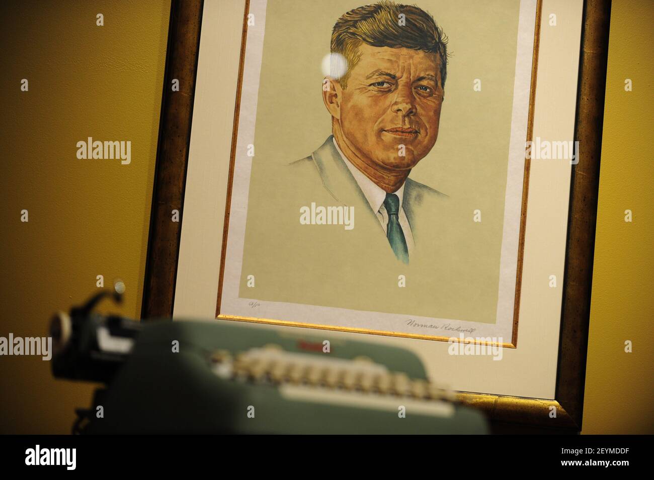 November 19, 2013 - Portland, Oregon - A portrait of John. F Kennedy by ...