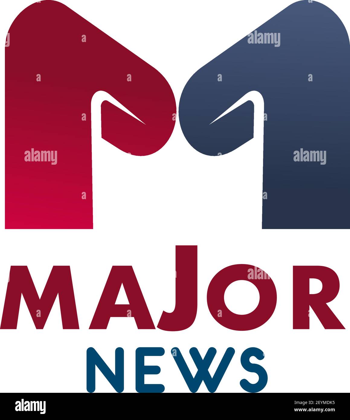 Letter M icon for news media portal or information web site and ...