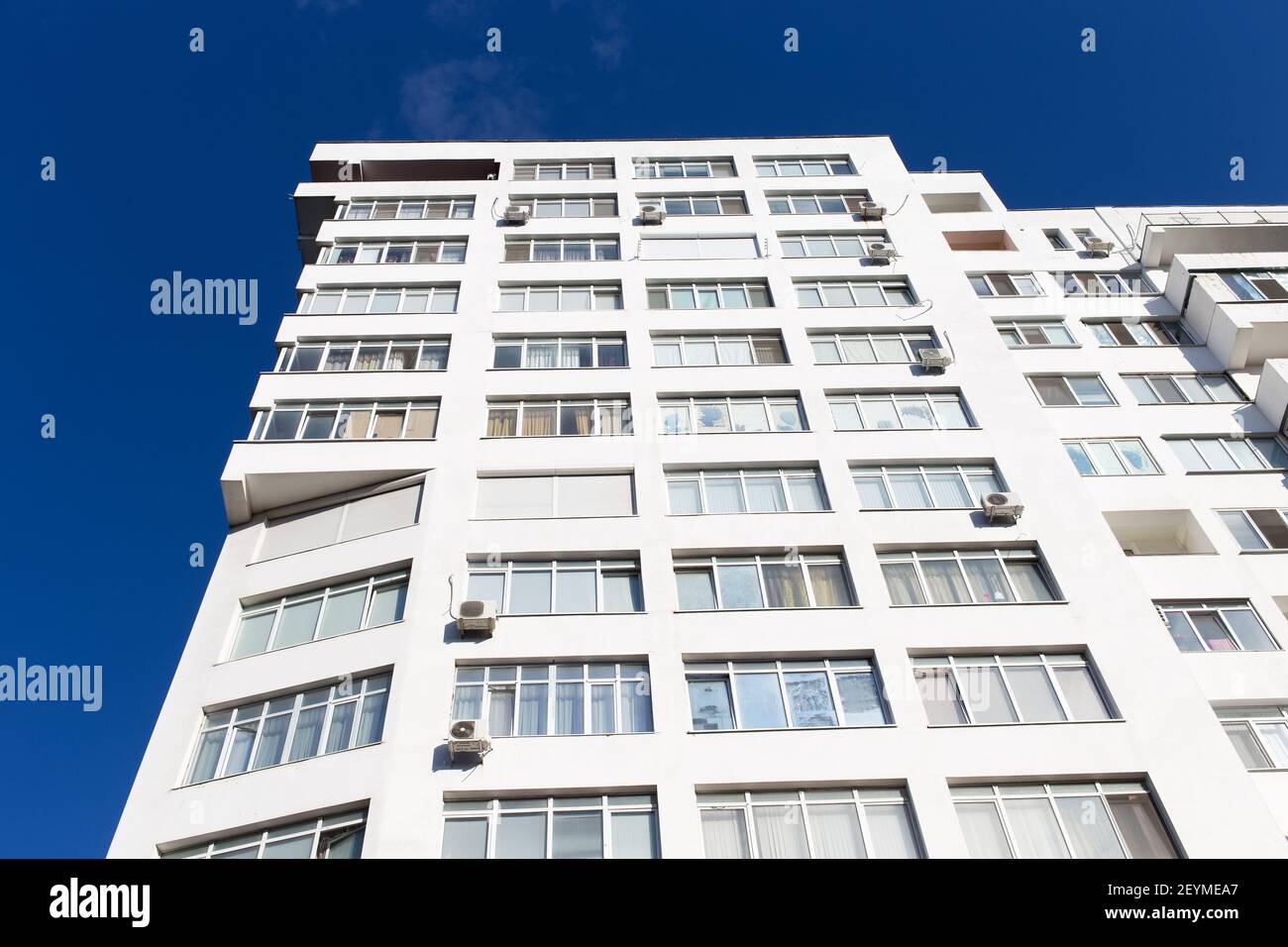 Modern condominium building. Photo can be used as a whole background ...
