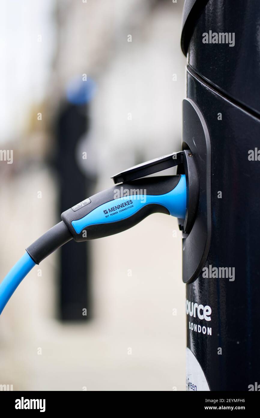 A Source London EV charging point, London. Picture date: Friday March 5 ...