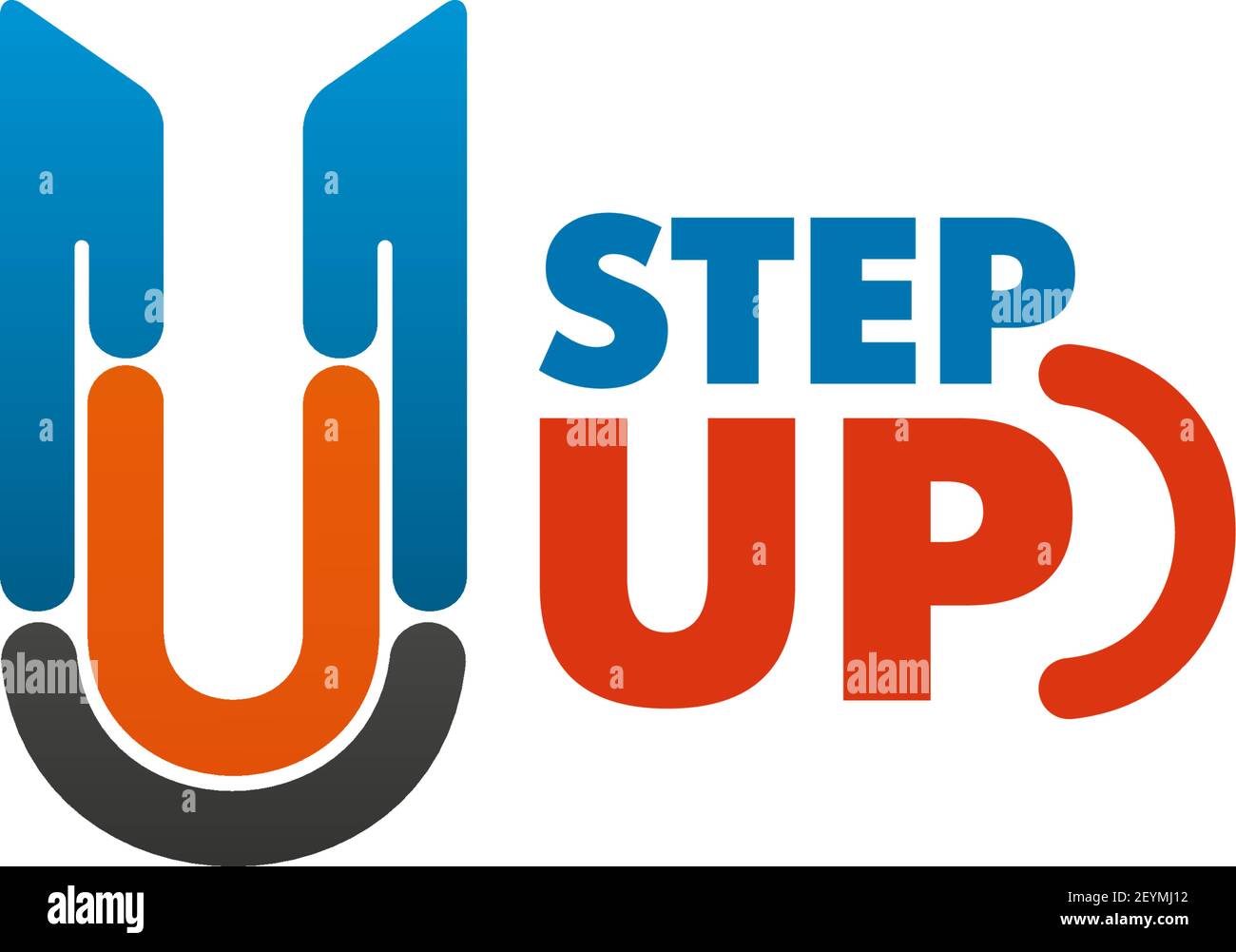 Step up concept vector sign. Vector emblem for coaching business ...