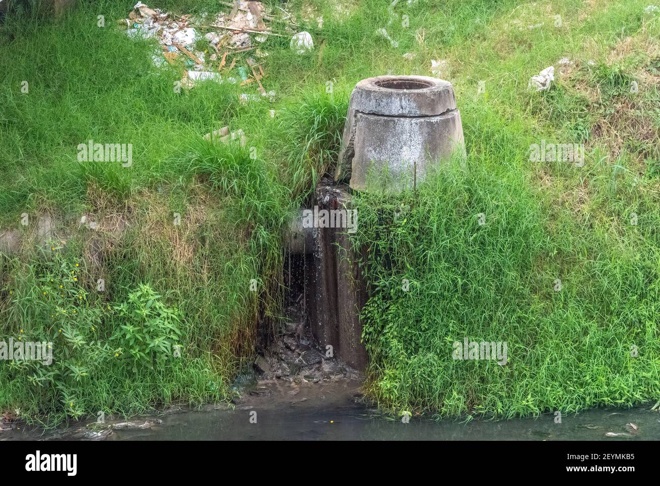 Sewage leaking into river hi-res stock photography and images - Alamy