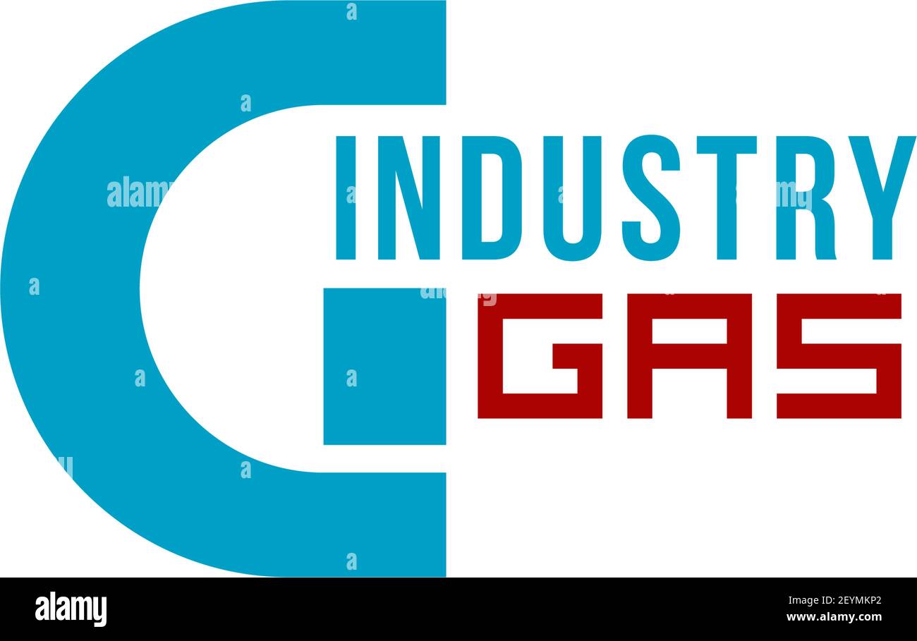 Letter G icon for gas and oil industry or energy power plant and ...