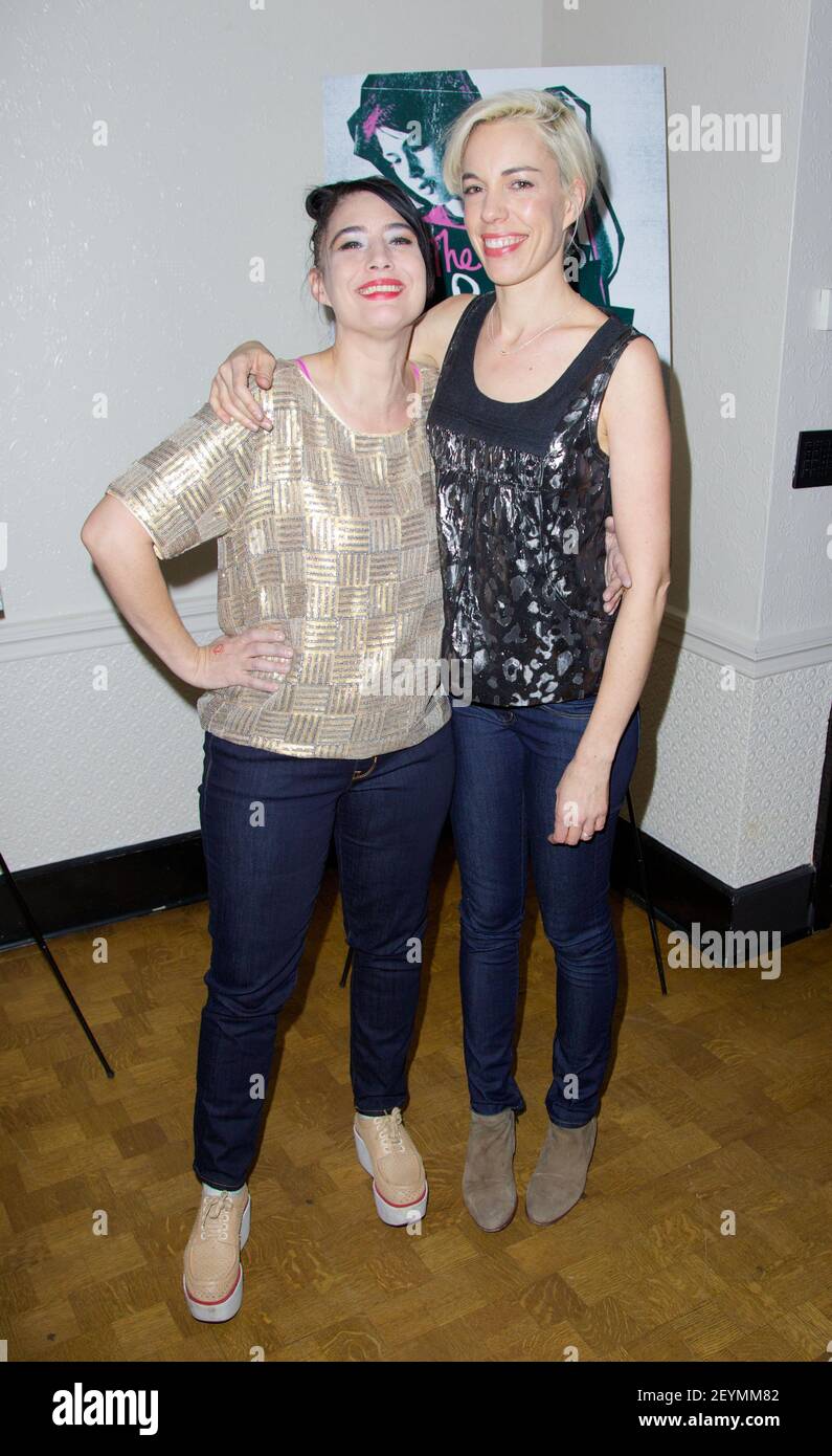 Musicians Kathleen Hanna (L) and Kathi Wilcox of the band The Julie ...
