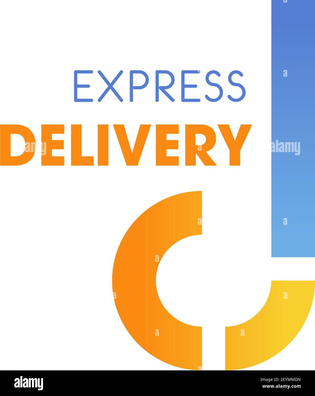Letter D icon for express delivery and logistics mail service company ...