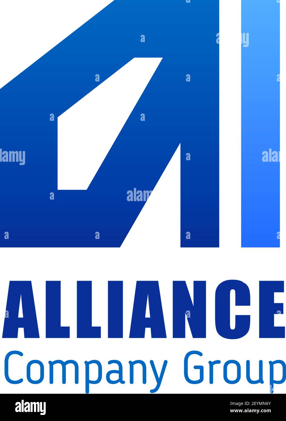 Alliance company group vector icon isolated on a white background ...