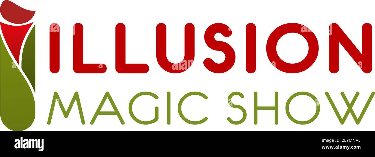 Letter I icon for illusion magic show or illusionist equipment and ...