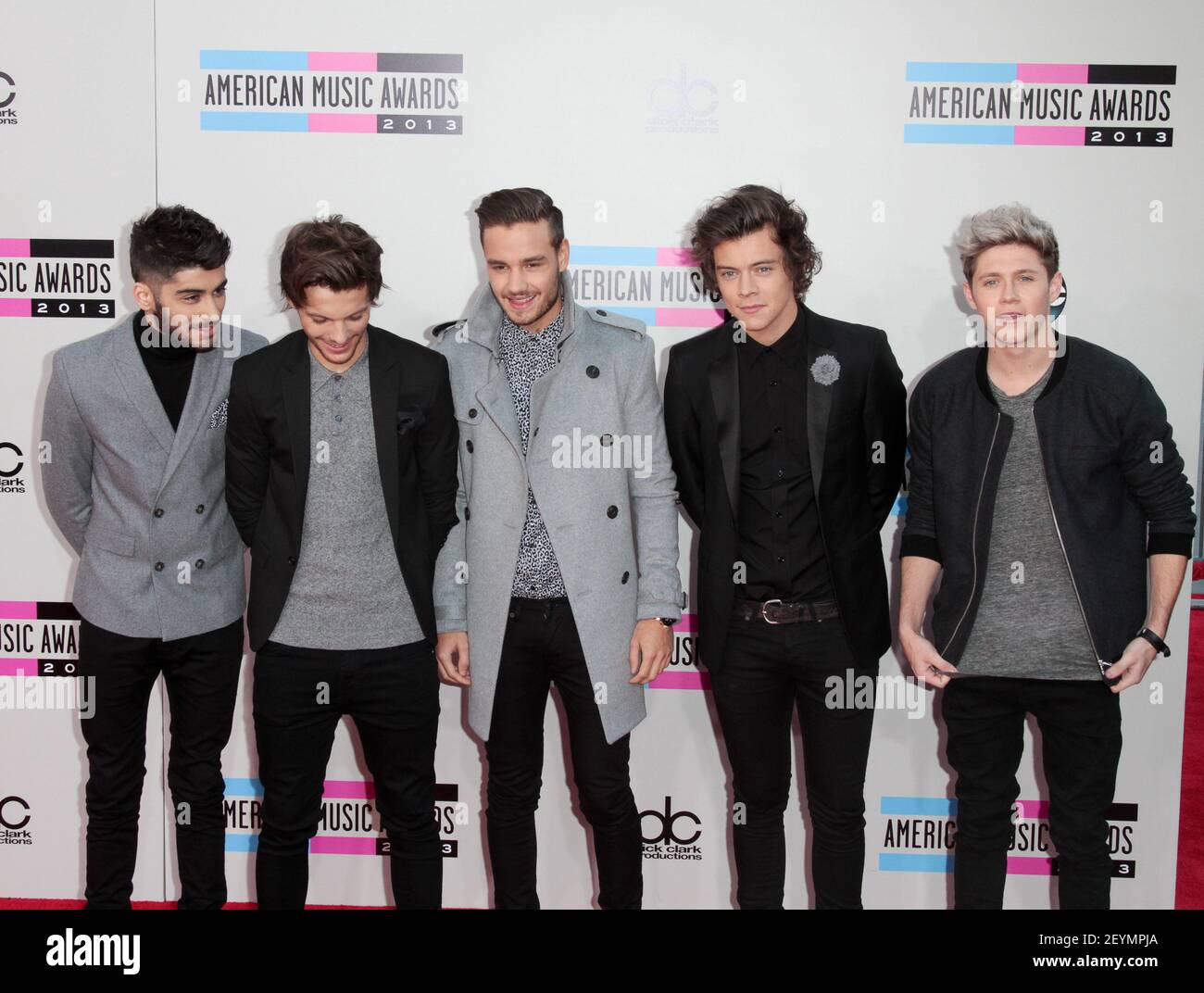 One Direction arrive at the 2013 American Music Awards held at the ...