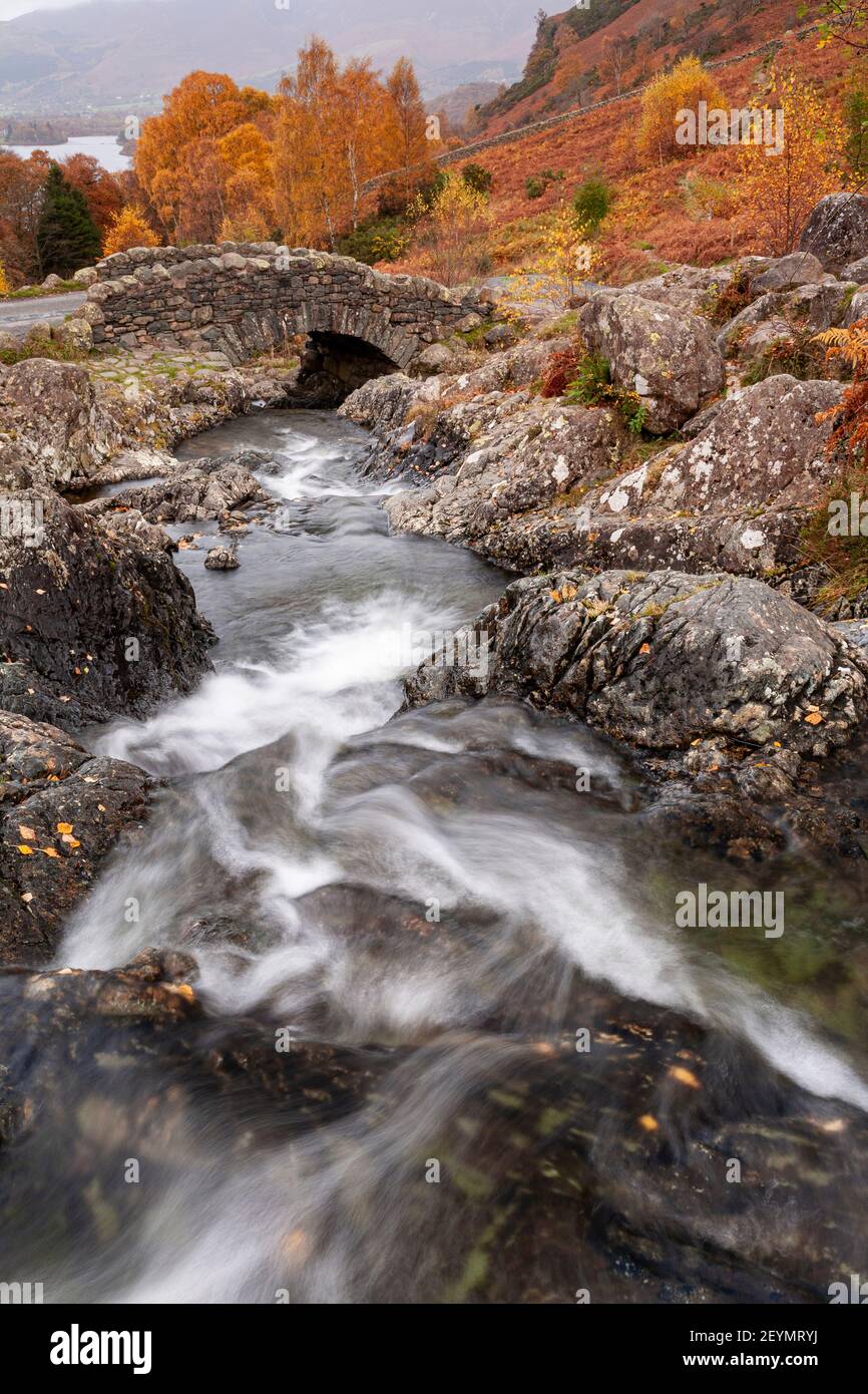 Ashness Bridge in Autumn, Lake District, Cumbria Stock Photo - Alamy