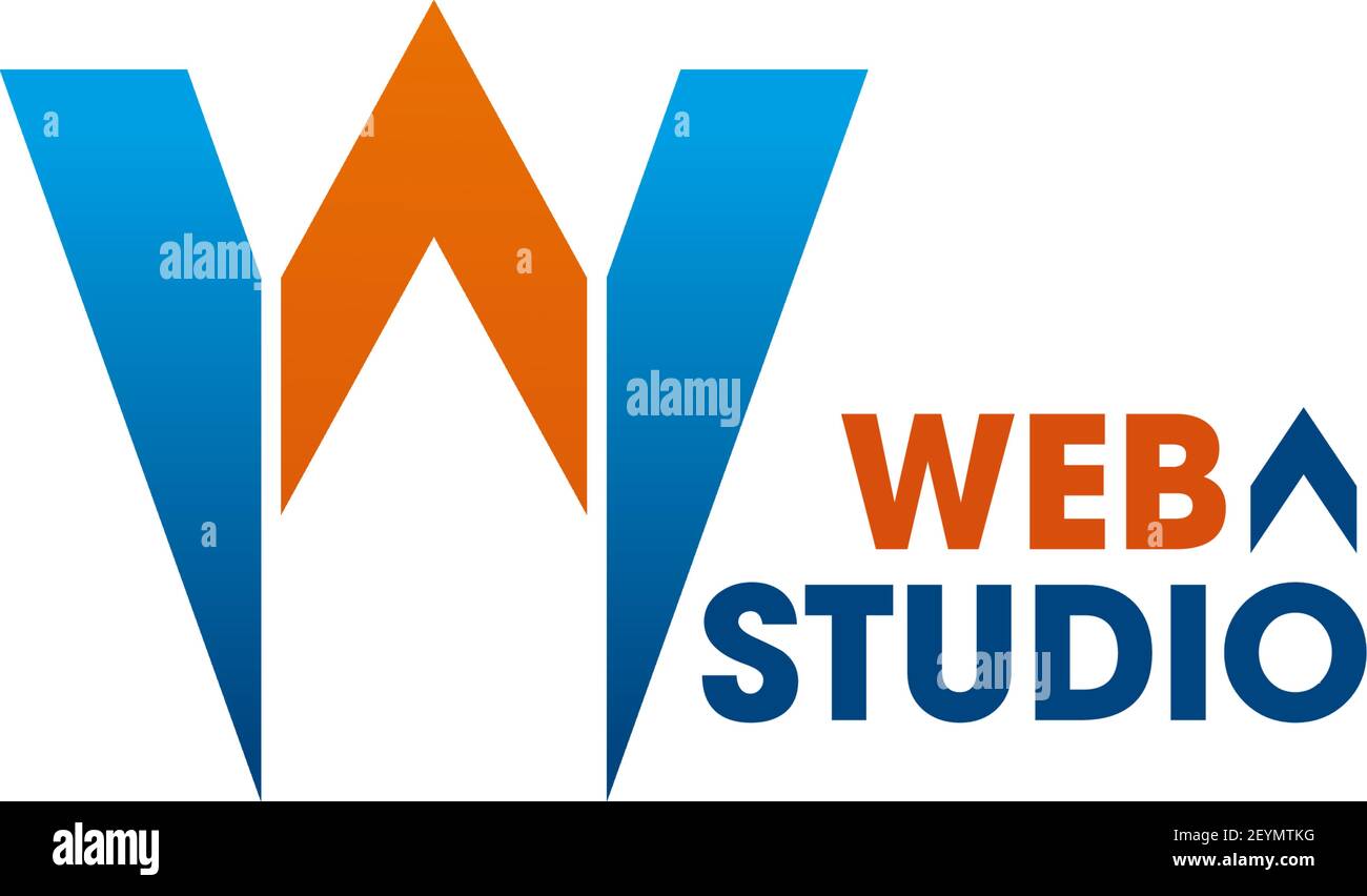 Web studio vector sign. Emblem for web design studio. Vector badge in ...