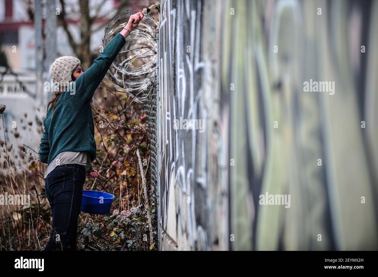 People completed Portland's first wall for JR's 'INSIDE OUT' project ...