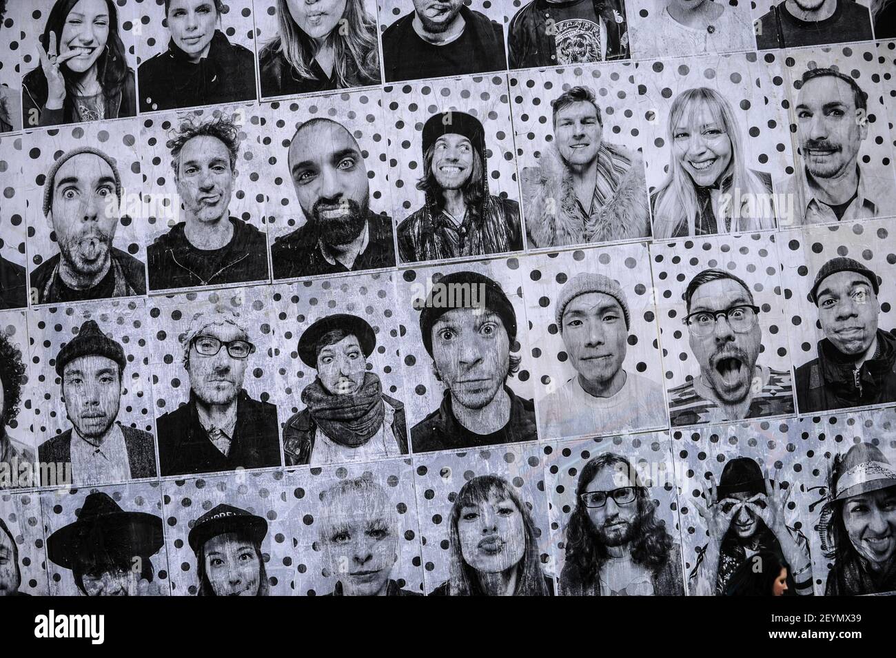 People completed Portland's first wall for JR's 'INSIDE OUT' project ...
