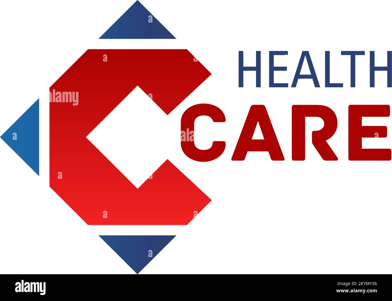 Letter C icon for healthcare medical center or pharmaceutical medicine ...
