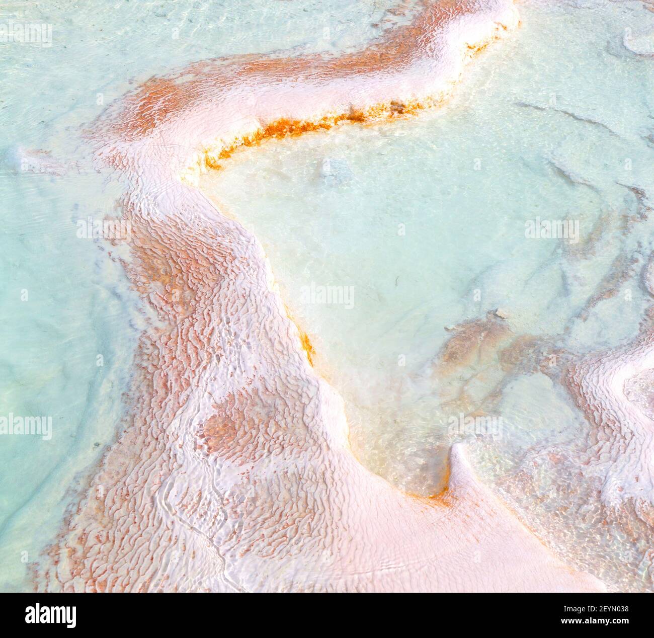 Abstract in pamukkale turkey asia the old calcium bath and travertine ...