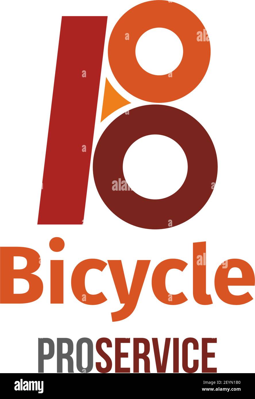Letter B icon for bicycle professional service or sport bike store and ...