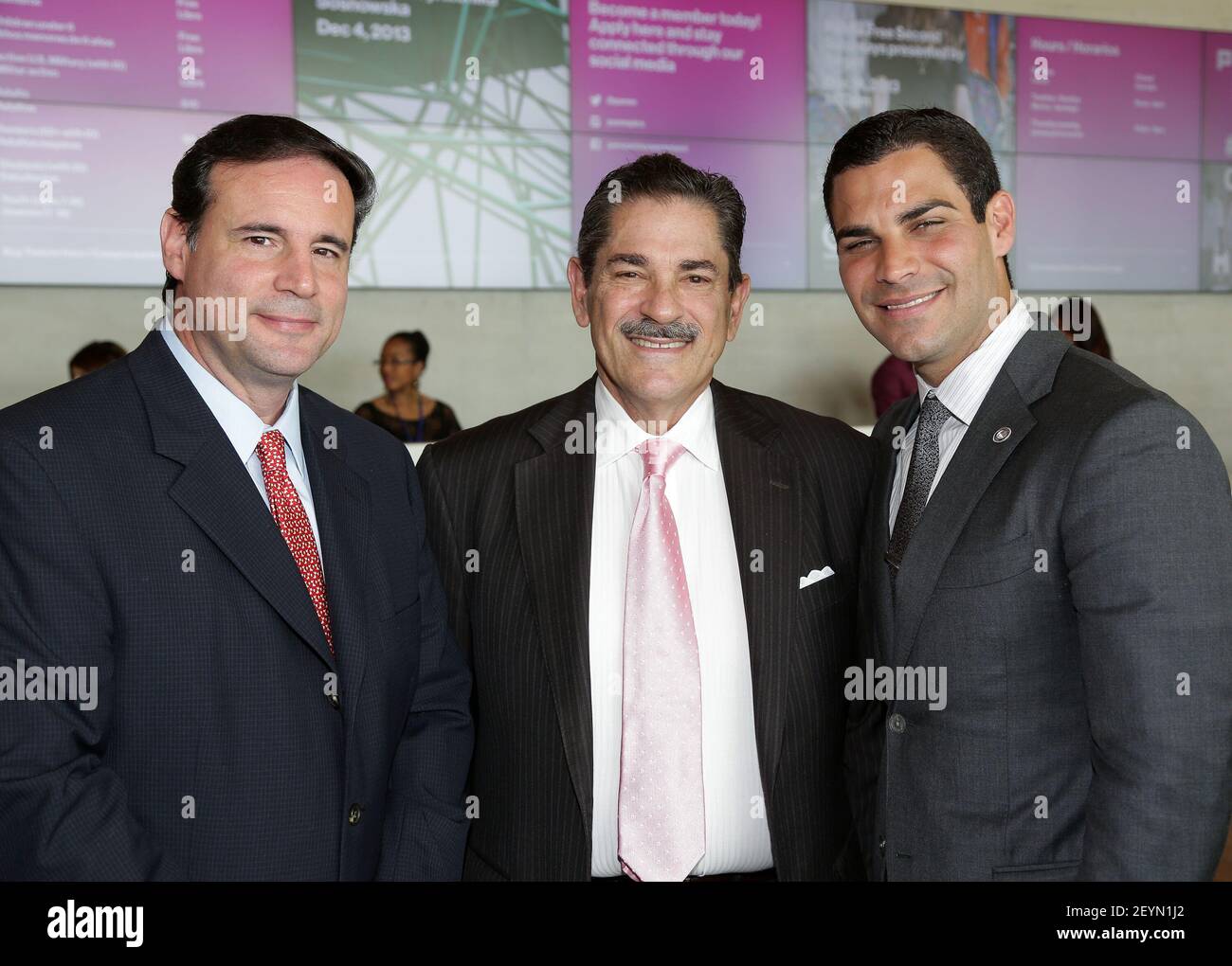 Art Museum's Frank Carollo, Johnny Martinez and Francis Suarez attend ...