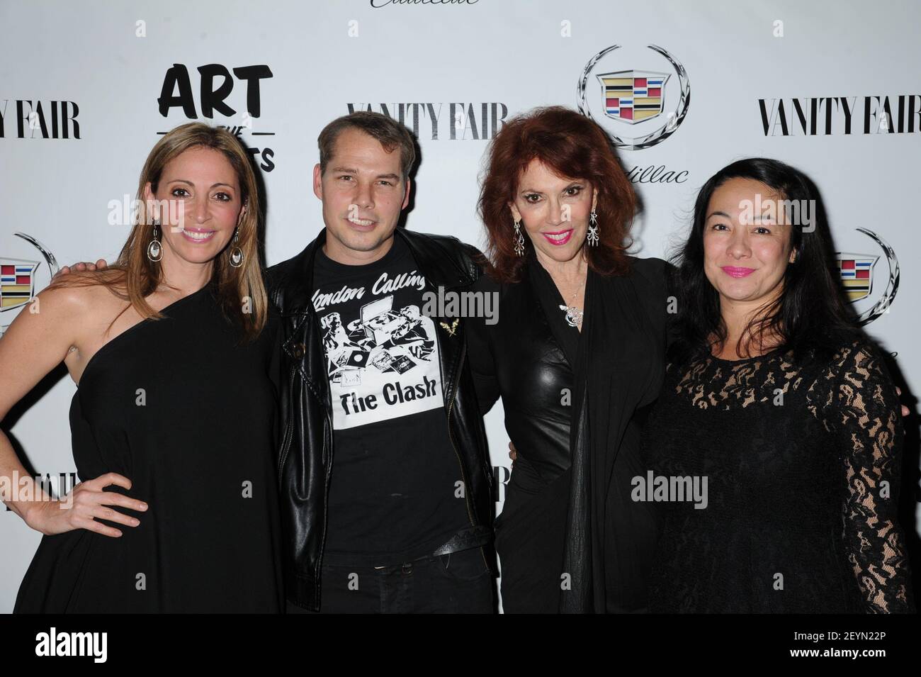 L-R: Jessica Goldman-Srebnick, Shepard Fairey, Janet Goldman, Amanda ...