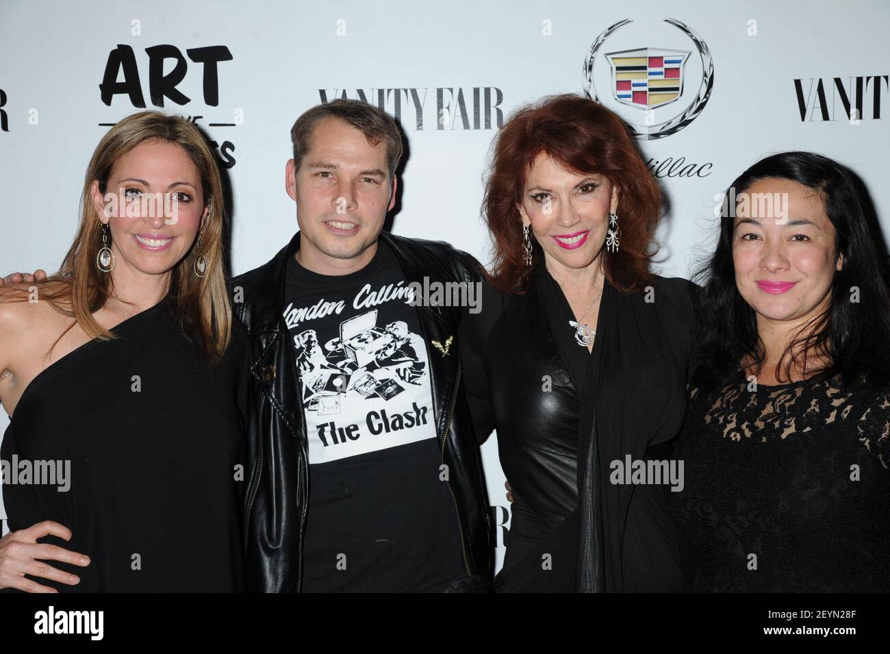 L-R: Jessica Goldman-Srebnick, Shepard Fairey, Janet Goldman, Amanda ...