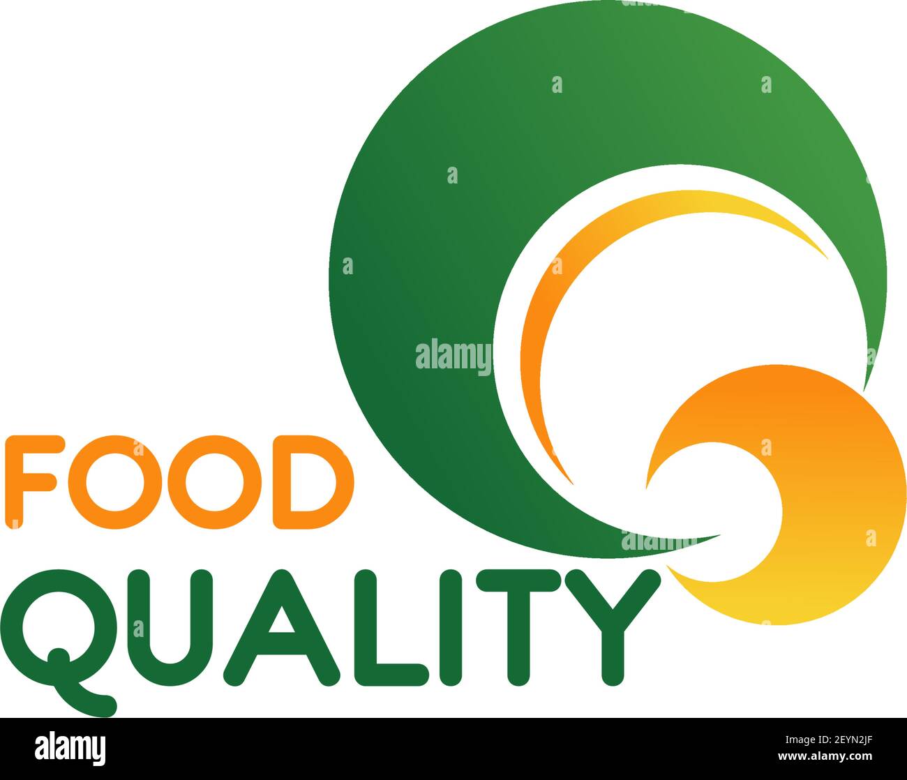 Letter Q icon for food quality sign and farm organic bio food ...