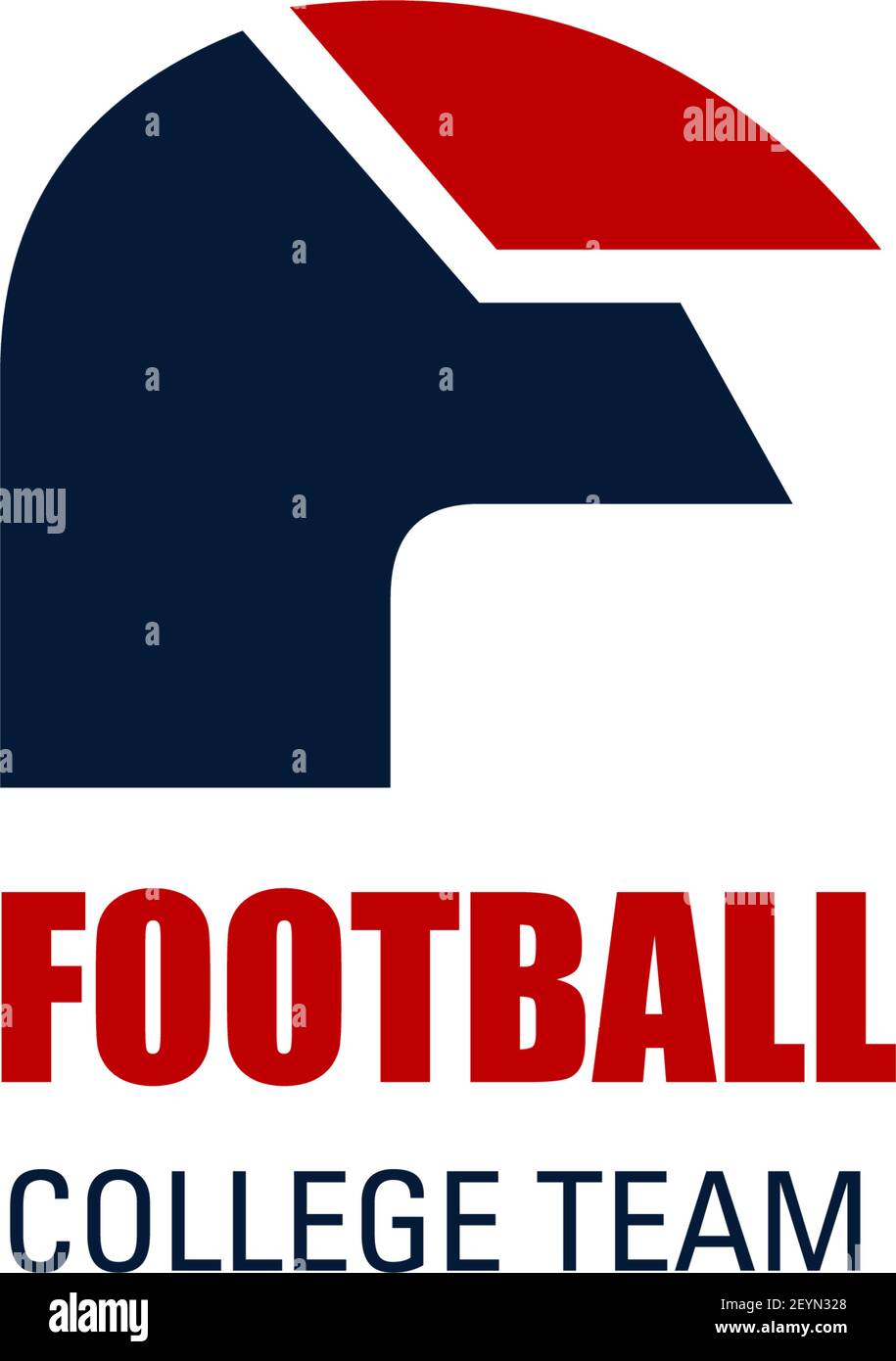 Football college team vector icon isolated on a white background ...