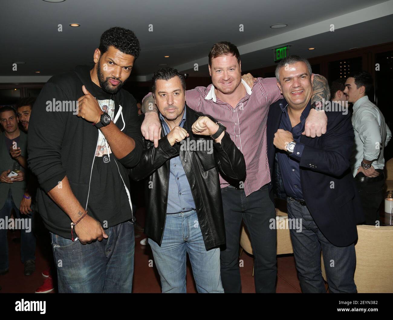 Hebru Brantley and Jeremy Shockey attend Domingo Zapata's Art Basel ...