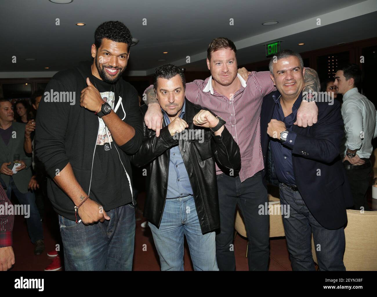 Hebru Brantley and Jeremy Shockey attend Domingo Zapata's Art Basel ...