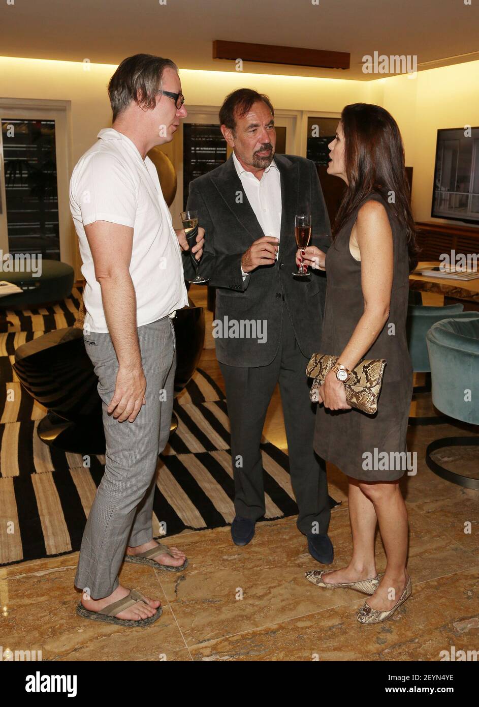 Artist Markus Linnenbrink, Jorge Perez and Darlene Boytell Perez attend ...
