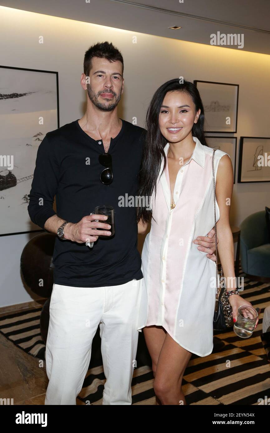 Nathan Ellis and Soo Yeon Lee attend Marea Artist Reception Featuring ...
