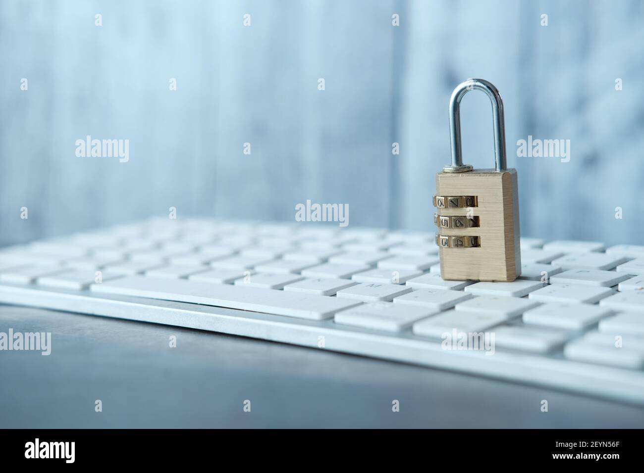 internet safety concept with padlocked on computer keyboard Stock Photo ...