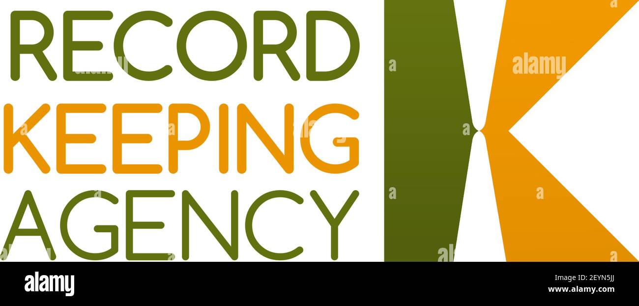 Record keeping agency vector icon isolated on a white background ...
