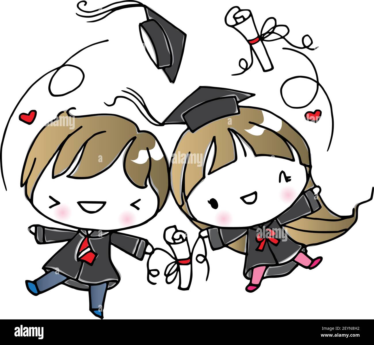 Cartoon graduate hi-res stock photography and images - Alamy